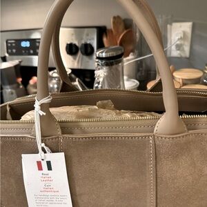 ISADORA | Bags | Isadora Made In Italy Leather Large Woven Satchel ...